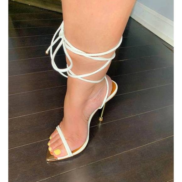 VOGUISH CHIC | Shoes | New Voguish Chic Merci Heels In White | Poshmark